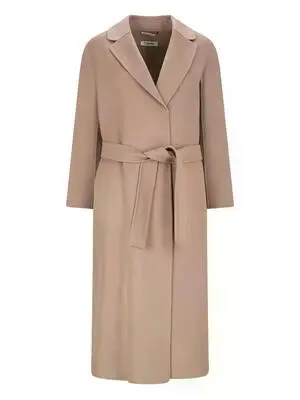 Max Mara Belted Lapels Coat - Neutrals