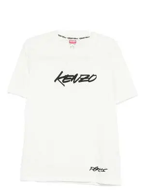 Kenzo Organic Cotton T-shirt With Logo - White