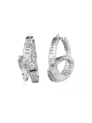SWAROVSKI Matrix Baguette-cut Hoop Earrings