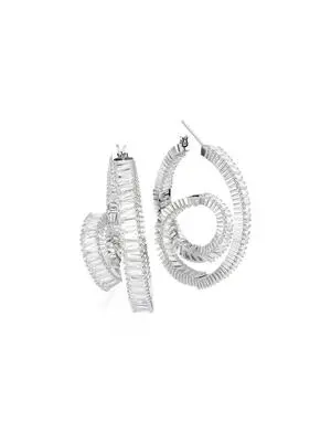 SWAROVSKI Matrix Baguette-cut Hoop Earrings