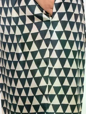 Max Mara Triangle-pattern Silk Trousers