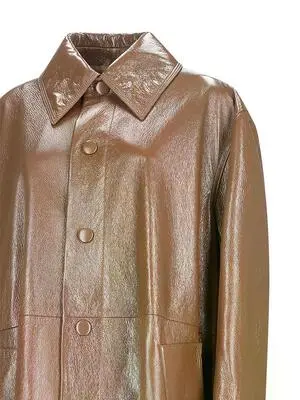 JIL SANDER Buttoned-up Leather Coat