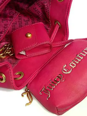Juicy Couture Drawstring Flap Backpack - Pink