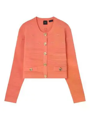 Pinko Ribbed Jacket With Embroidered Detail
