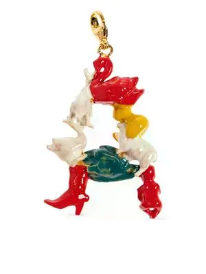 Marni Enamel Duck Pendant - Red