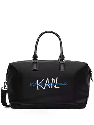 Karl Lagerfeld Logo-print Holdall Bag - Black