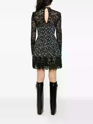 Rabanne Lace Floral-print Mini Dress