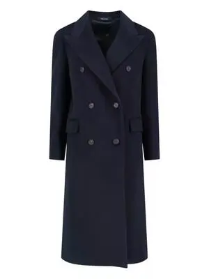 Tagliatore Double-breasted Belted Coat