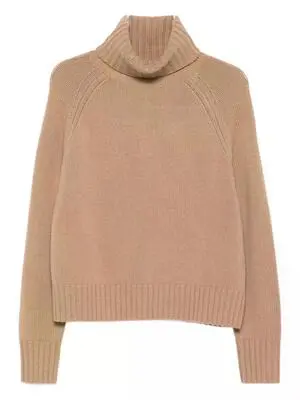 ALLUDE Turtleneck Raglan-sleeve Sweater