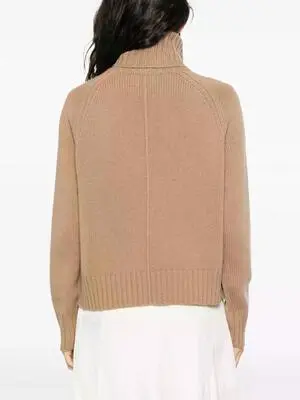 ALLUDE Turtleneck Raglan-sleeve Sweater