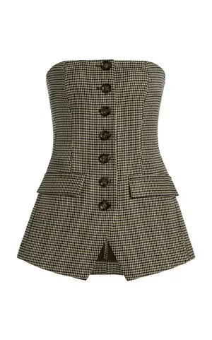 FAVORITE DAUGHTER Houndstooth Bustier