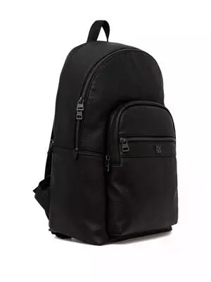 Hugo Leather-effect Backpack With Logo Plaque