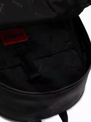 Hugo Leather-effect Backpack With Logo Plaque