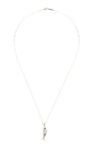 Chan Luu Sterling Topaz Fish Pendant Necklace