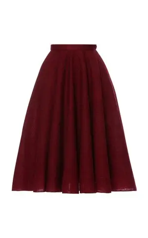 Lena Hoschek Catherine Pleated Wool Skirt