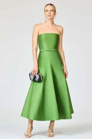 Sachin & Babi Darian Strapless Tea-length Dress - Green Garnet