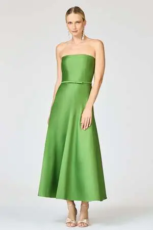 Sachin & Babi Darian Strapless Tea-length Dress - Green Garnet