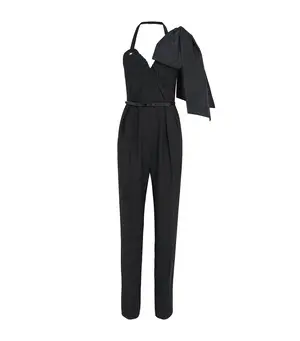 Max Mara Virgin Wool Jumpsuit - Black