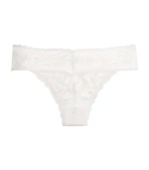 Hanky Panky Original Lace I Do Shimmer Thong Ivory