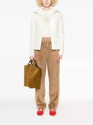 Moncler Teddy Panelled Track Pants - Brown