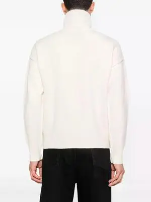 AMI Paris De Coeur Logo Wool Turtleneck Sweater