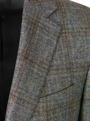 Canali Checked Single-breasted Blazer - Grey