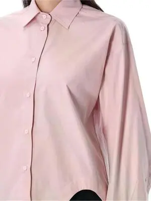 Attico Curved-hem Button-up Shirt