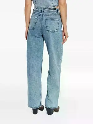 IRO PARIS Embroidered Cotton Straight Leg Jeans