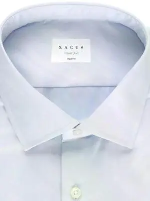 XACUS Button-down Cotton Shirt - Blue