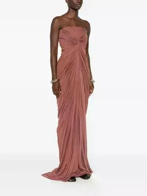 Rick Owens Draped Strapless Maxi Dress