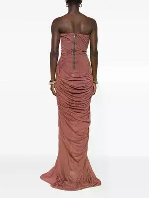 Rick Owens Draped Strapless Maxi Dress