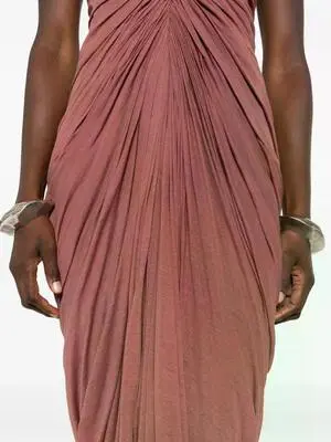 Rick Owens Draped Strapless Maxi Dress