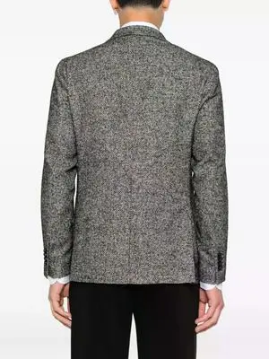Tagliatore Textured Two-button Blazer - Black