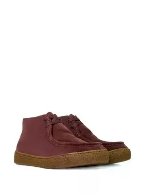 Camper Suede Lace-up Boots - Red