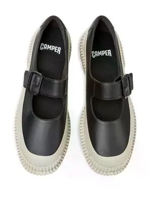 Camper Pix Buckled Leather Ballet Flats