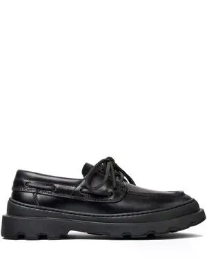 Camper Leather Lace-up Loafers - Black