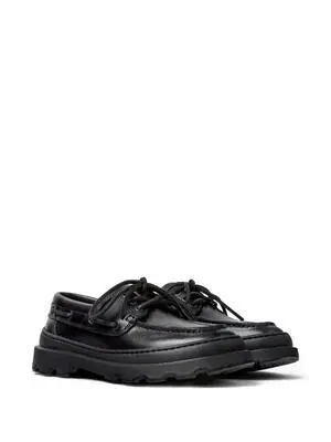 Camper Leather Lace-up Loafers - Black