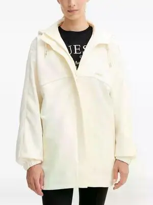 Guess Zip-up Hoodie With Embossed Logo Pattern