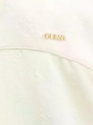 Guess Zip-up Hoodie With Embossed Logo Pattern
