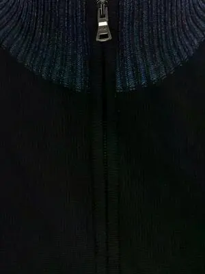 Paul & Shark Zipped Ribbed-hem Cardigan