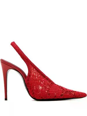 Magda Butrym 105mm Crochet-knit Slingback Pumps