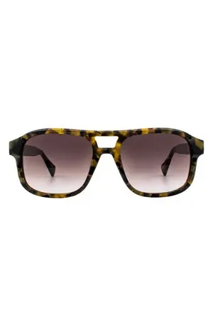 ALLSAINTS Enzo 54mm Aviator Sunglasses - Camo Tort