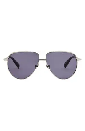 ALLSAINTS Murphy 58mm Aviator Sunglasses - Silver