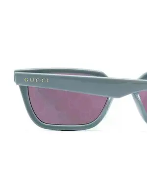 Gucci Rectangle-frame Sunglasses - Blue