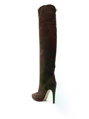 Casadei 100mm Suede Knee-high Stiletto Boots