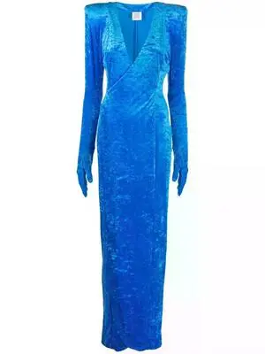 Vetements Padded-shoulder Gown - Blue