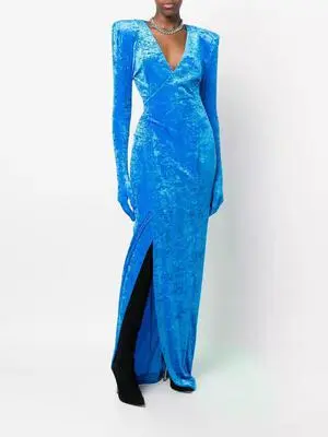 Vetements Padded-shoulder Gown - Blue