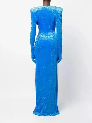 Vetements Padded-shoulder Gown - Blue