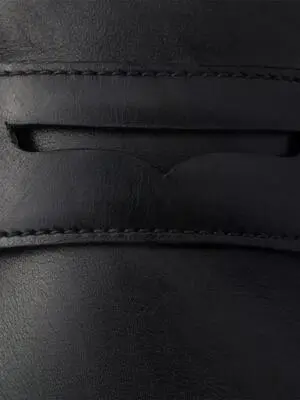 Prada Antiqued Leather Loafers - Black