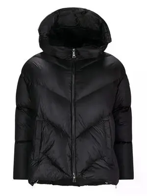 Add Hooded Chevron-quilted Down Jacket